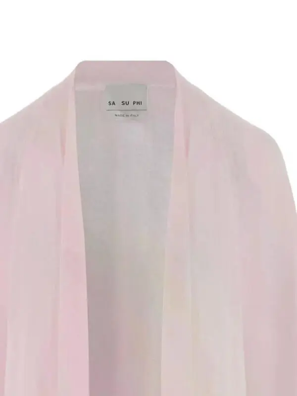 SA SU PHI Open-front Long-sleeve Coat - Pink
