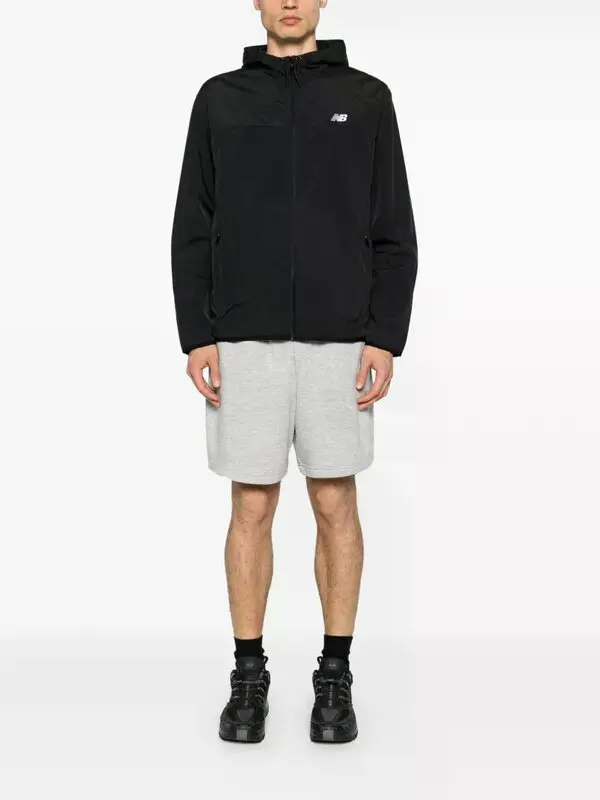 NEW BALANCE Logo-embroidered Mélange Track Shorts