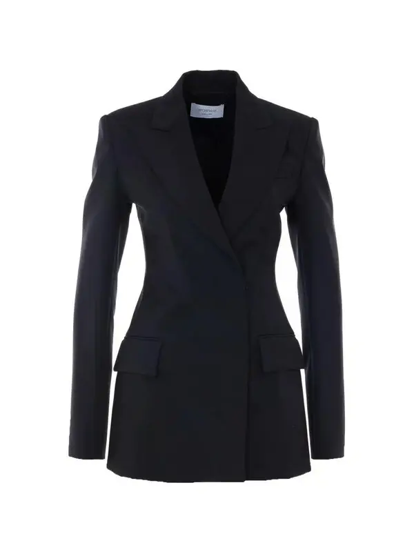 Sportmax Fate Button V-neck Blazer - Blue