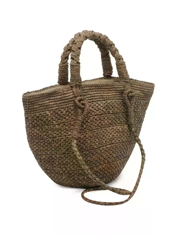 IBELIV Arona Raffia Tote Bag - Brown