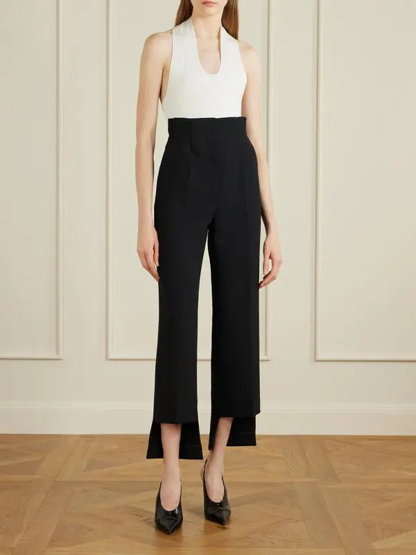 Khaite Rae Cropped Straight-leg Crepe Pants