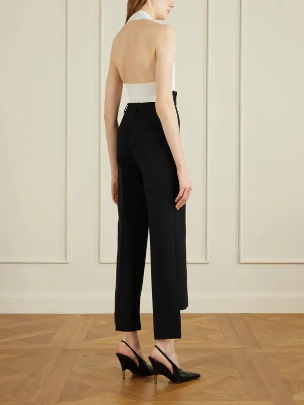Khaite Rae Cropped Straight-leg Crepe Pants