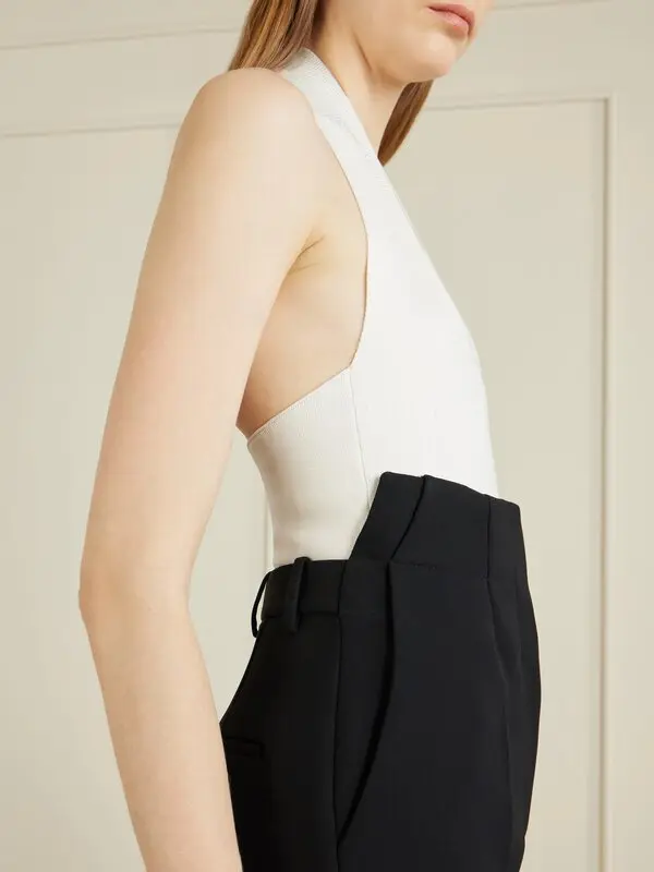 Khaite Rae Cropped Straight-leg Crepe Pants