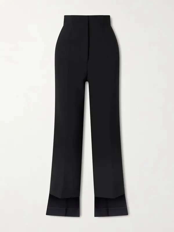 Khaite Rae Cropped Straight-leg Crepe Pants