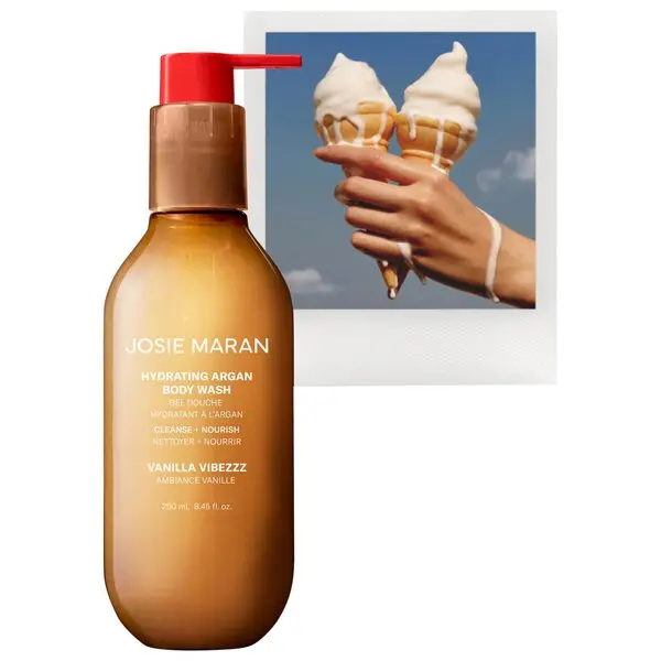 JOSIE MARAN Vanilla Vibezzz Hydrating + Cleansing Argan Refillable Body Wash - One-color