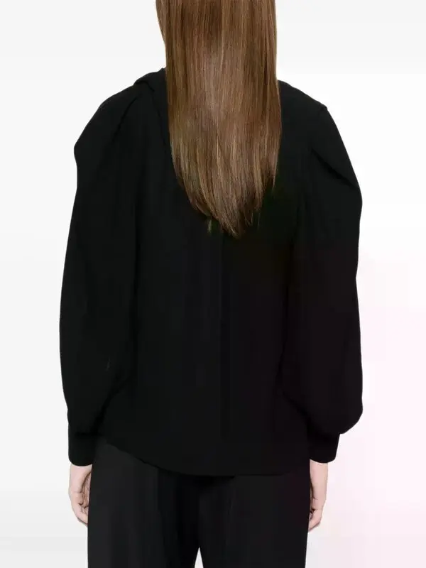 Elisabetta Franchi V-neck Blouse With Cape Effect Sleeves