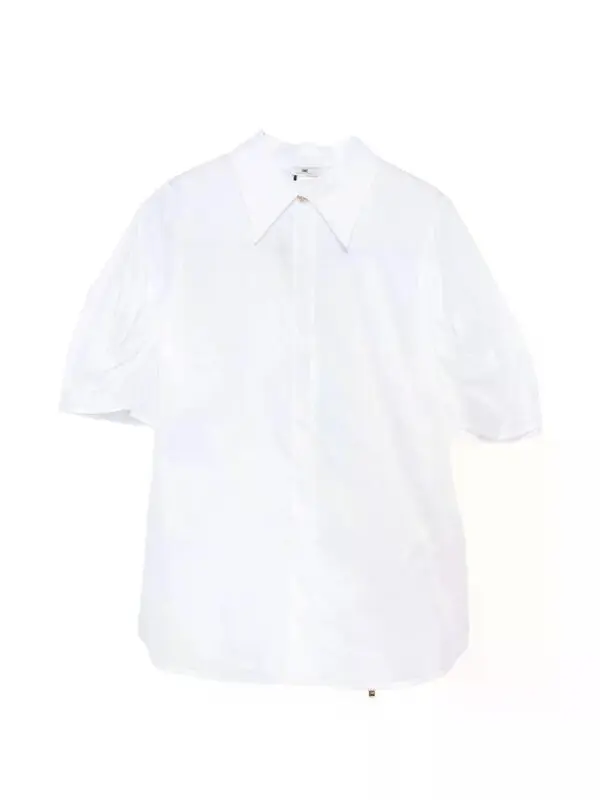 Elisabetta Franchi Puff-sleeve Cotton Shirt - White