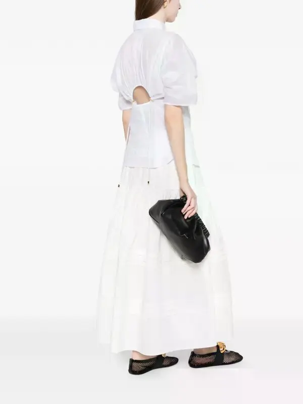 Elisabetta Franchi Puff-sleeve Cotton Shirt - White