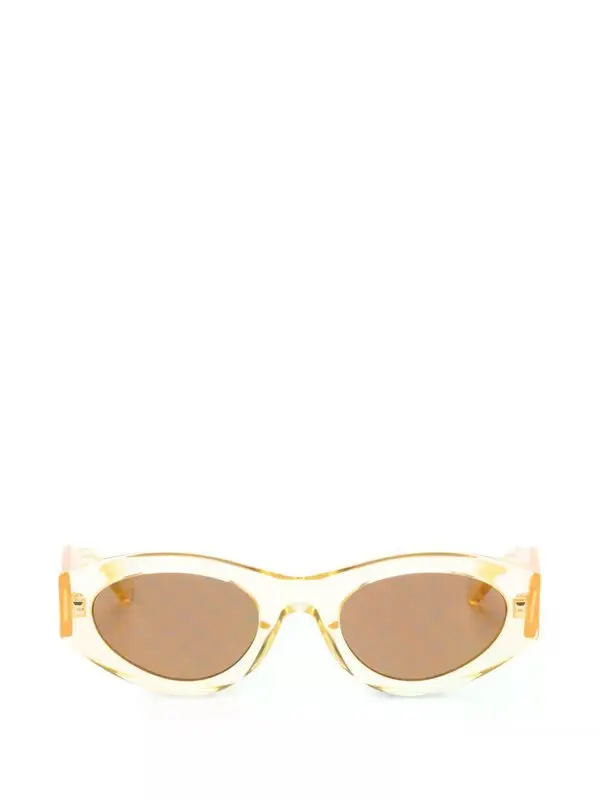 Gucci Oval-frame Sunglasses - Neutrals