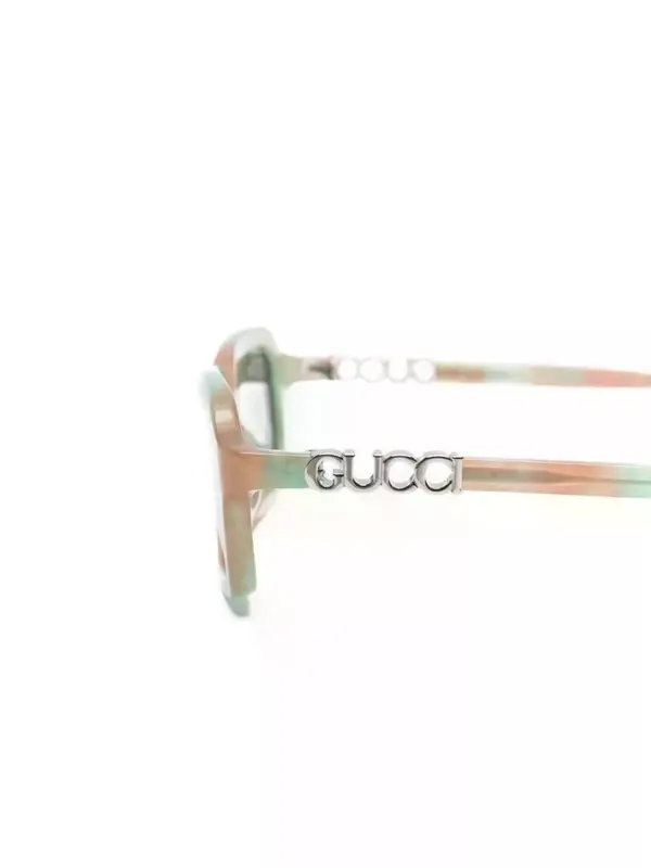 Gucci Logo-lettering Rectangle Sunglasses