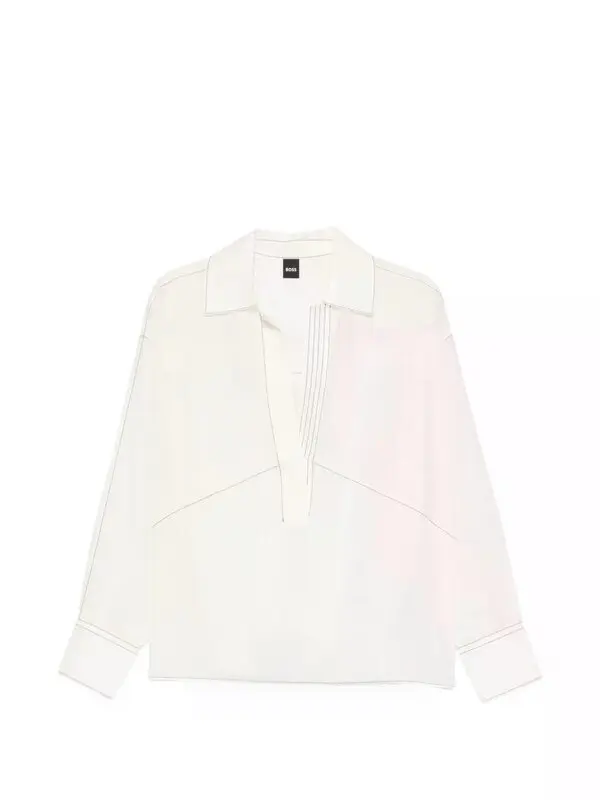 BOSS Brizzy V-neck Paneled Top