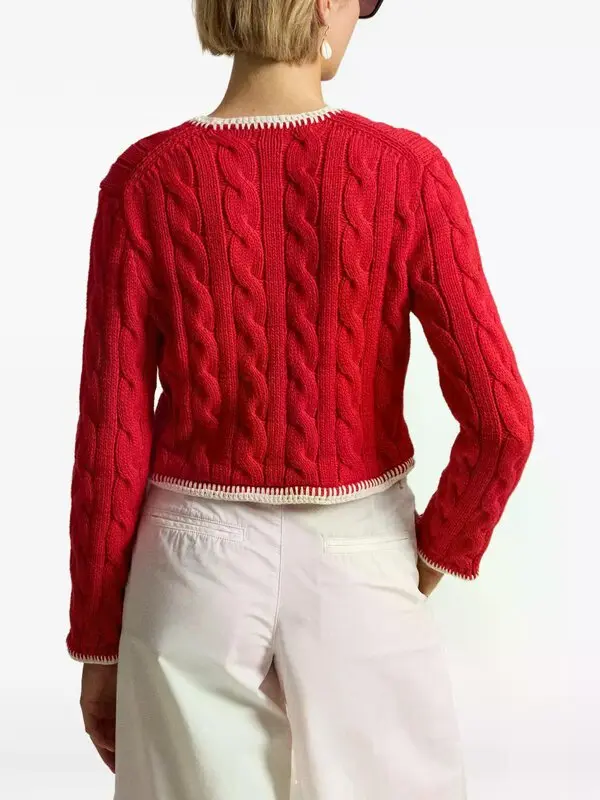 Polo Ralph Lauren Cable-knit Cropped Cardigan