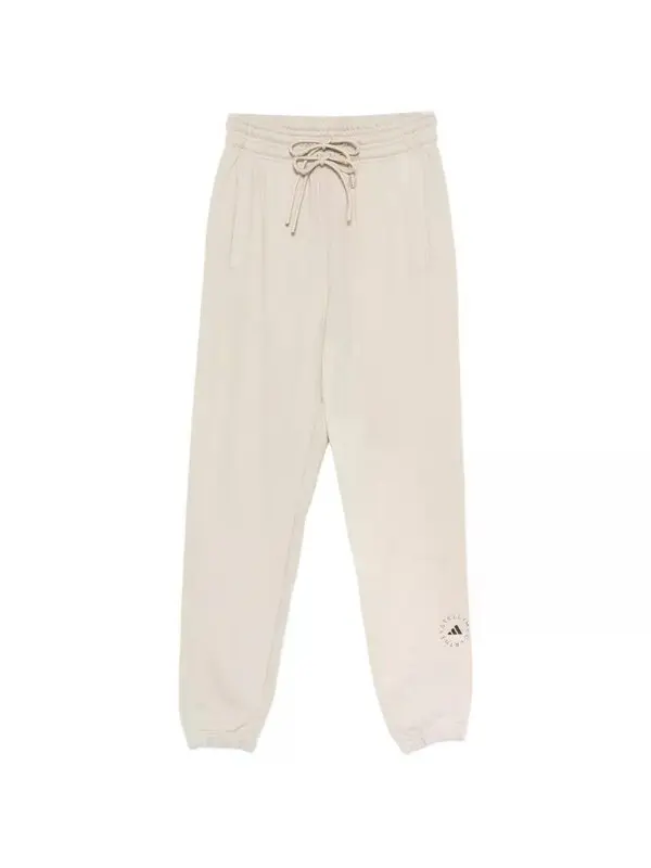 Adidas By Stella McCartney Sand Cotton Drawstring Performance Trousers