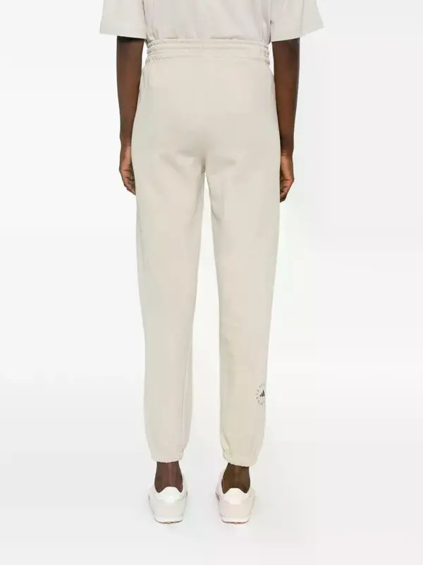Adidas By Stella McCartney Sand Cotton Drawstring Performance Trousers