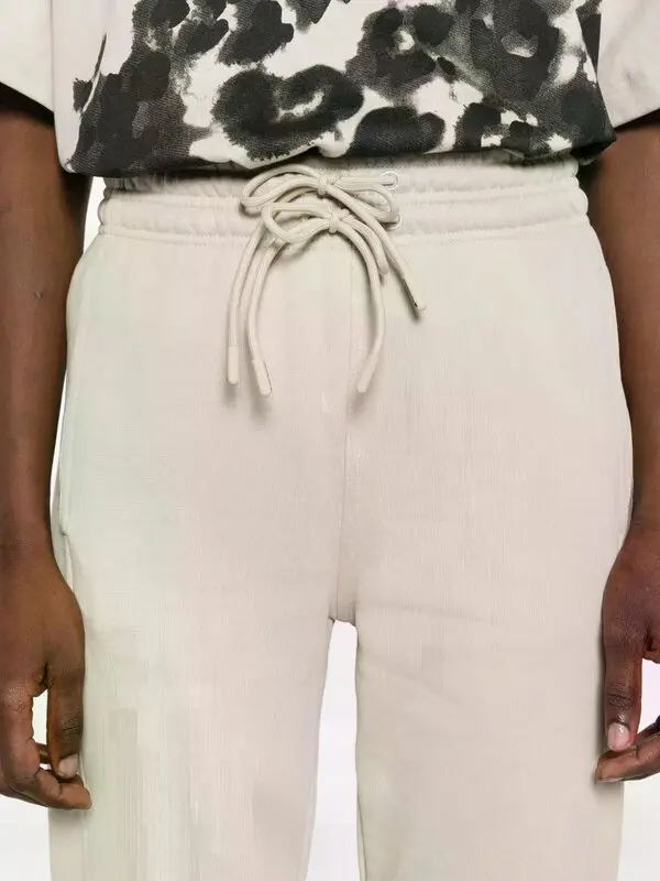 Adidas By Stella McCartney Sand Cotton Drawstring Performance Trousers
