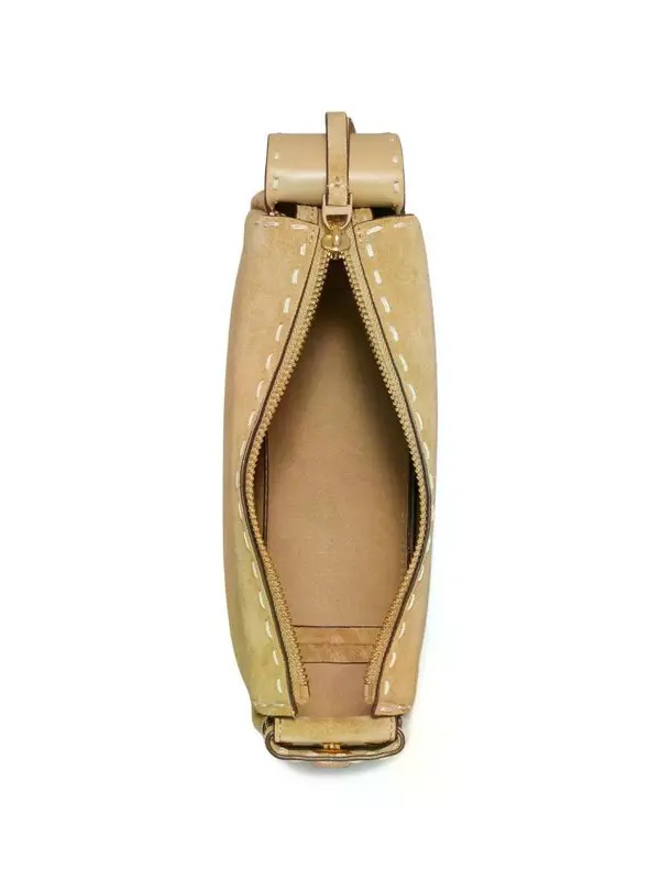 Tory Burch Romy Pick Stitch Shoulder Bag - Neutrals