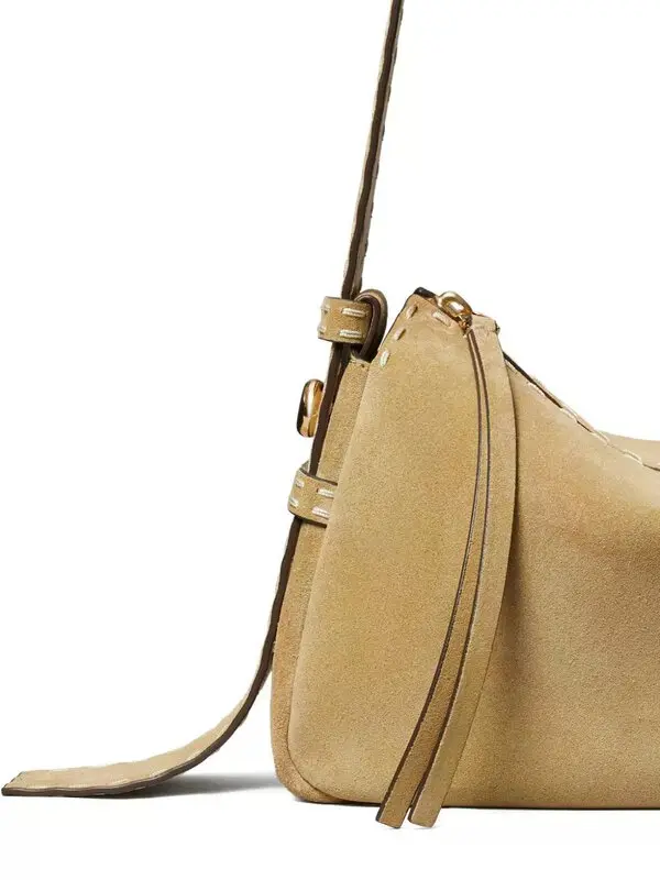 Tory Burch Romy Pick Stitch Shoulder Bag - Neutrals