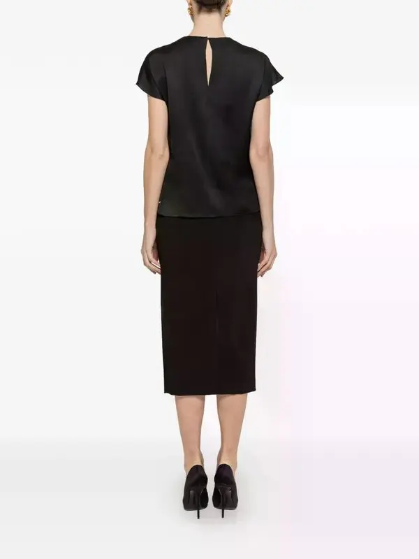 NISSA Pleated Top - Black