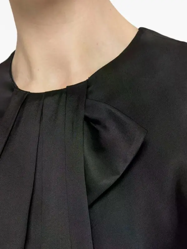 NISSA Pleated Top - Black