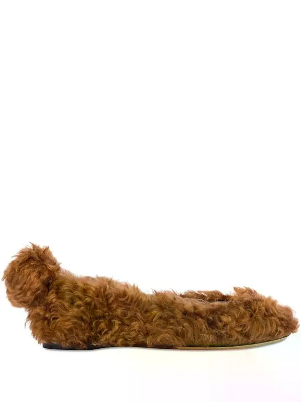 Moschino Shearling Ballet Flats