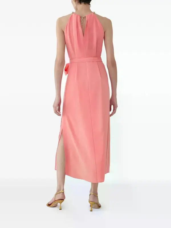 Carolina Herrera Chain-strap Halterneck Midi Dress