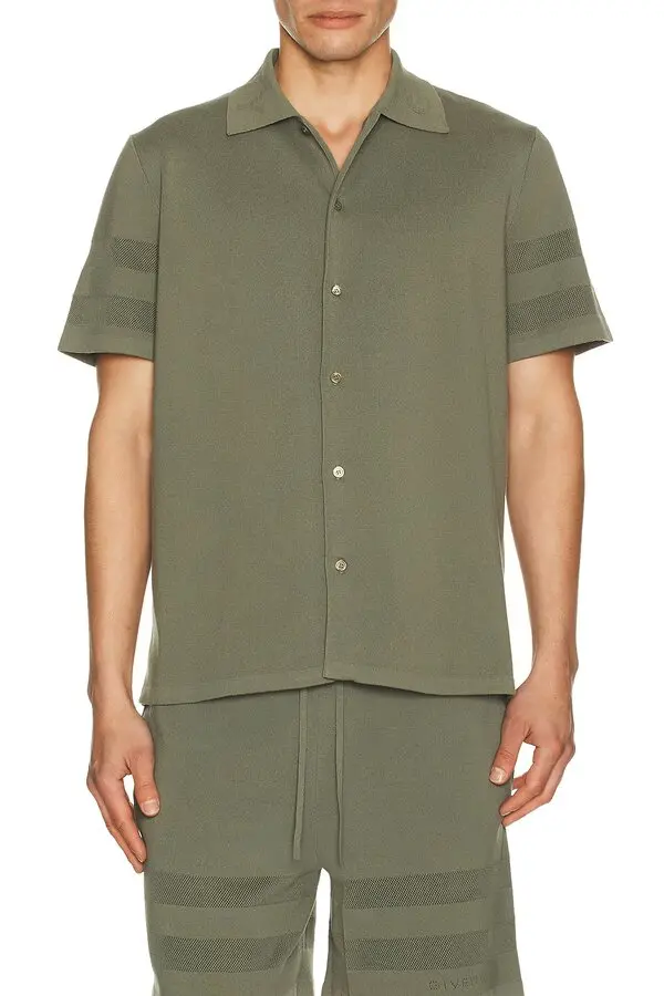 Givenchy Short Sleeve Shirt In Sage - Salvia