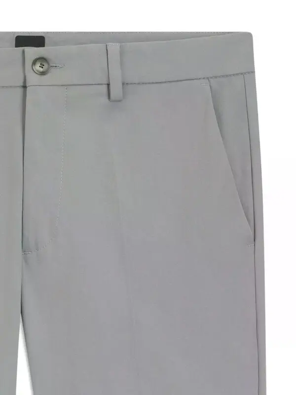 BOSS Cotton Trousers With Zip Detail - Grey