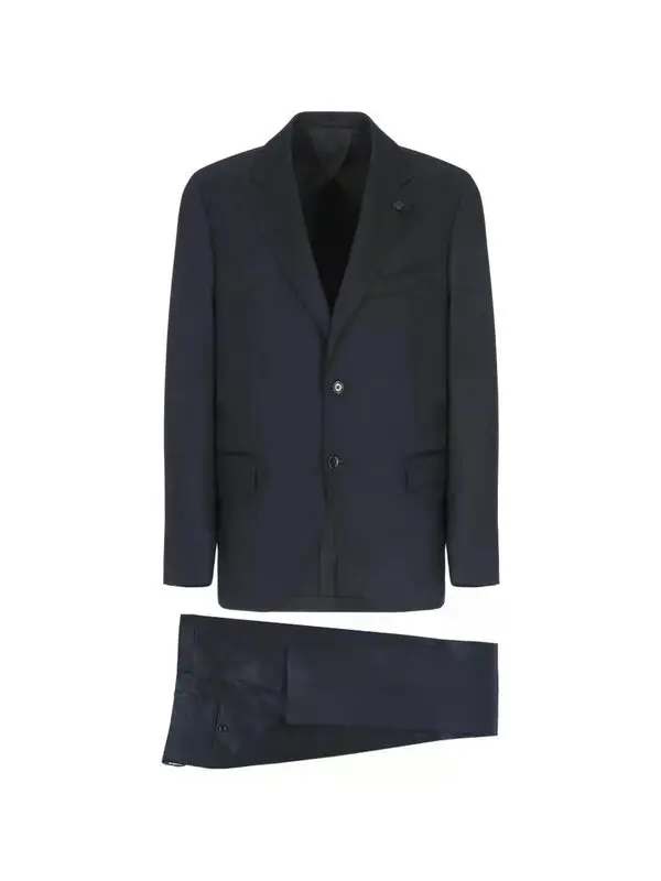 LARDINI Button Suit - Blue