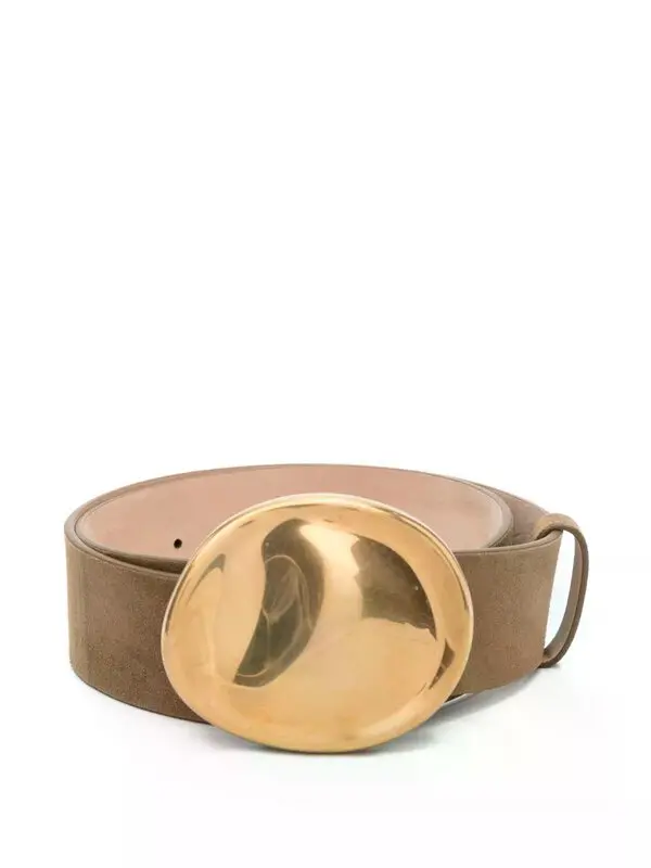 Khaite Keefe Suede Belt - Brown