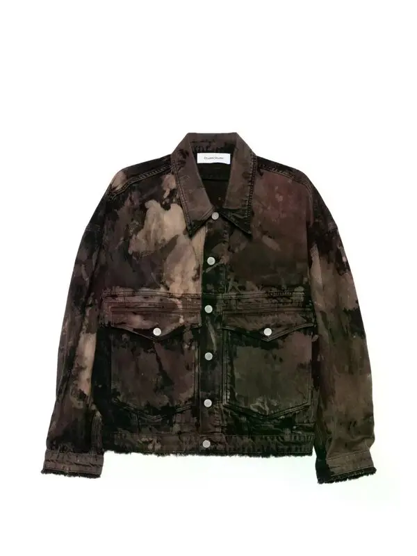 Études Studio Bleached Denim Trucker Jacket - Brown