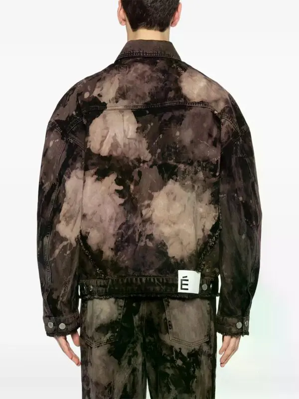 Études Studio Bleached Denim Trucker Jacket - Brown