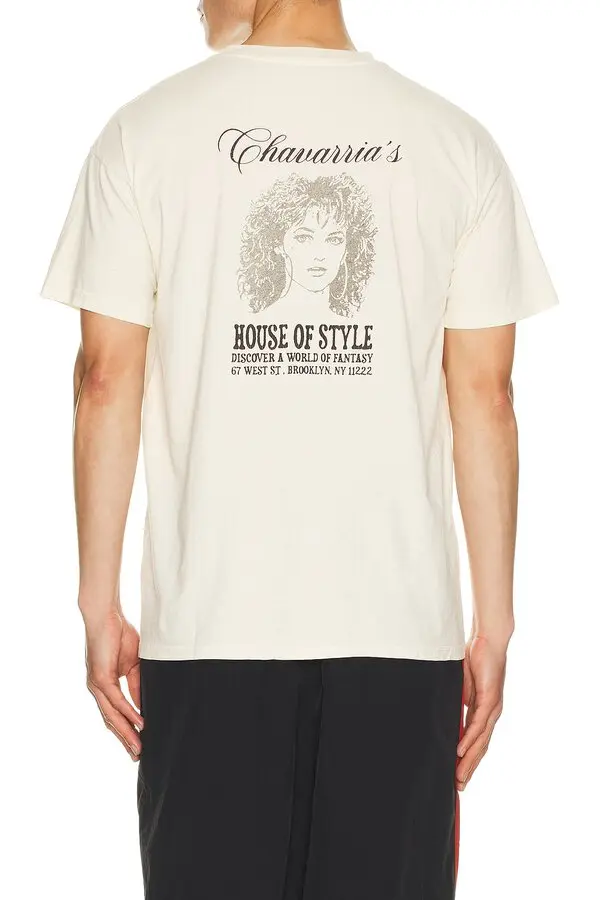 WILLY CHAVARRIA House Of Style Easy Tee In Cream - Masa