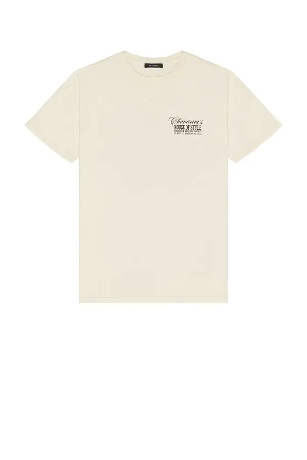 WILLY CHAVARRIA House Of Style Easy Tee In Cream - Masa