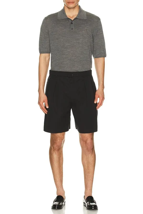 Saint Laurent Short Rond Ample - Noir