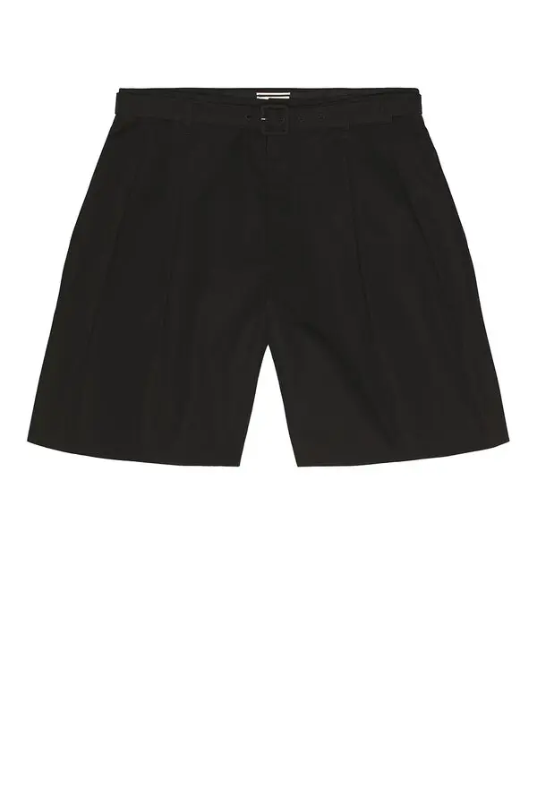 Saint Laurent Short Rond Ample - Noir