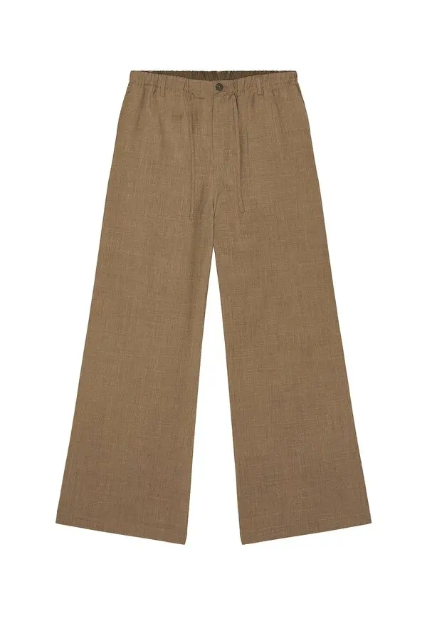 LE17SEPTEMBRE Elasticized Wide Pants - Brown