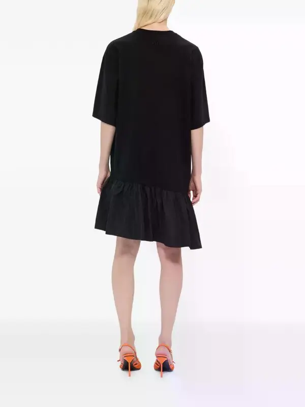 MSGM Ruffled-hem Mini Dress - Black