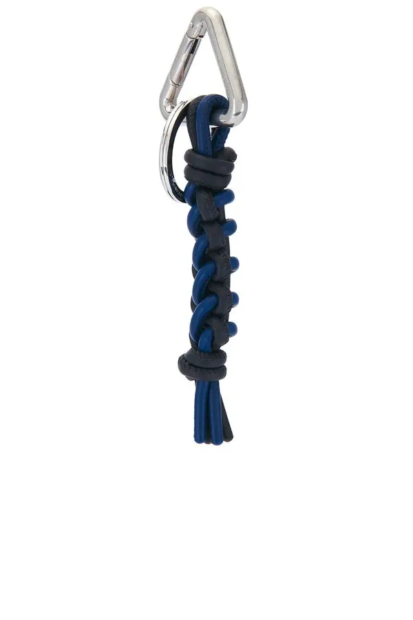 Bottega Veneta Woven Nappa B Key Ring - Nocturnal, Blue Royal, & Si