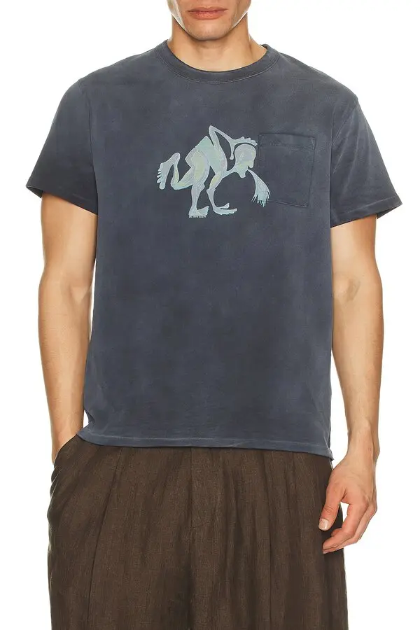 ERL Puke T-shirt Knit - Blue