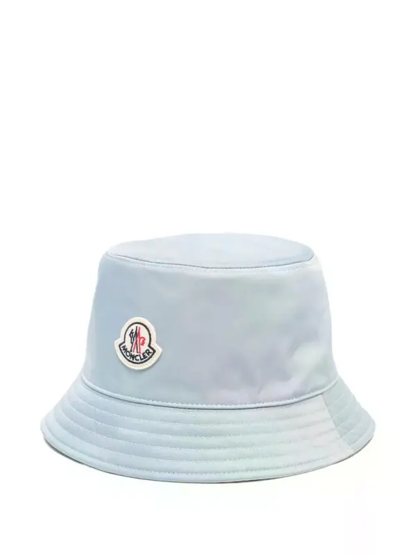 Moncler Logo-patch Bucket Hat - Blue