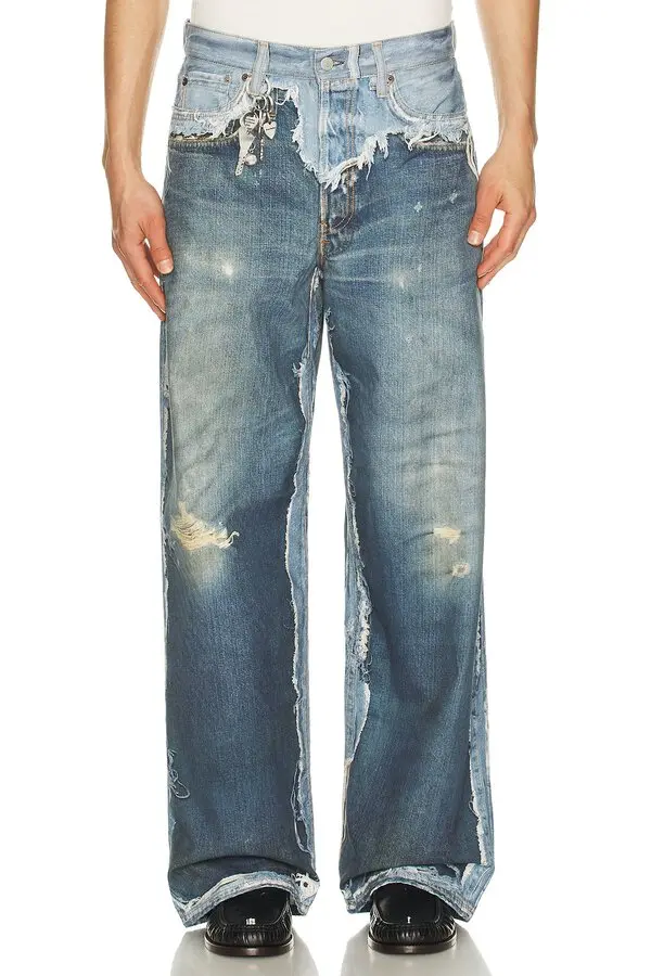 Acne Studios 1981 Skeleton Jean - Mid Blue