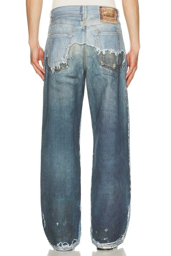 Acne Studios 1981 Skeleton Jean - Mid Blue