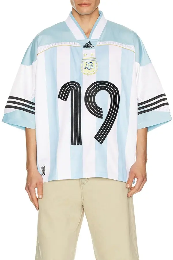 ADIDAS ORIGINALS Afa Argentina 19 World Cup Jersey In Baby Blue - Clear Blue
