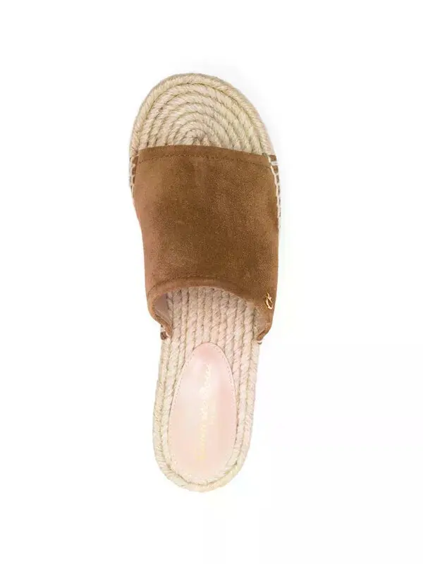 GIANVITO ROSSI Suede Heeled Espadrilles - Brown