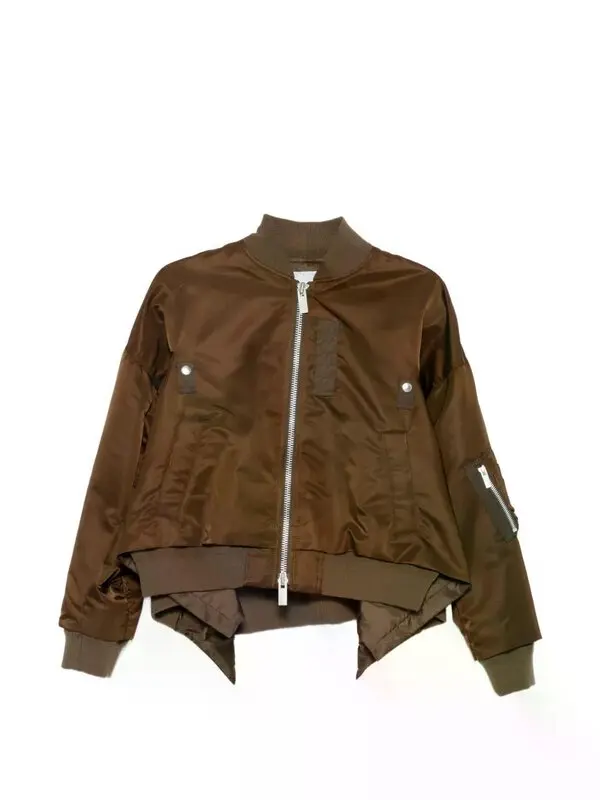 Sacai Zipped Bomber Jacket - Green