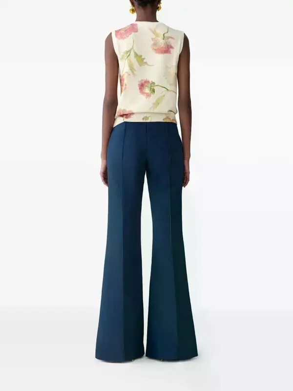 Carolina Herrera Poppy-print Silk-cotton Cardigan - Neutrals