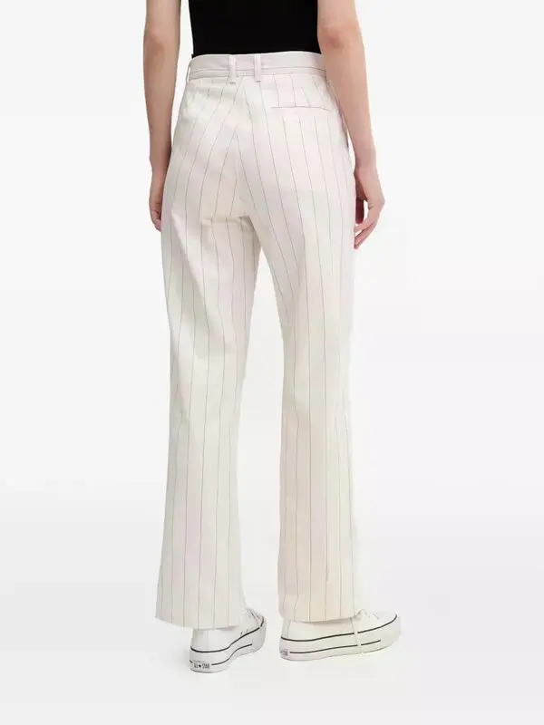 Adidas Pinstripe-pattern Logo Trousers