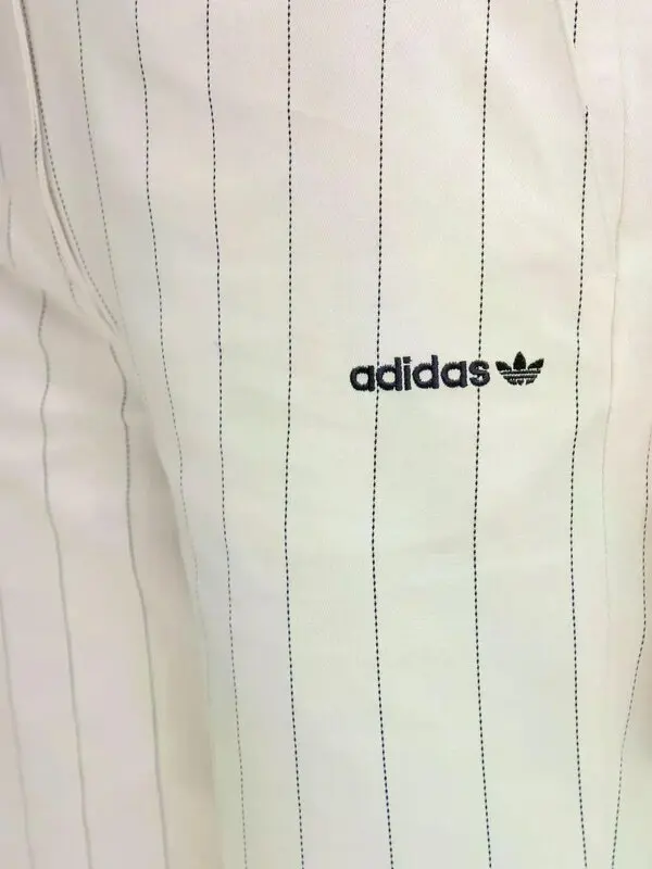 Adidas Pinstripe-pattern Logo Trousers