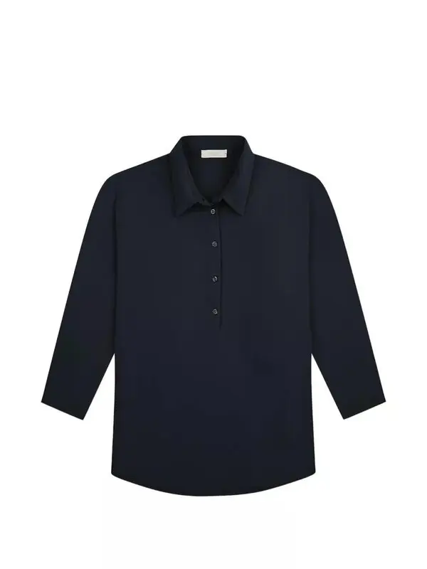 SLOWEAR Zanone Button Polo Shirt - Blue