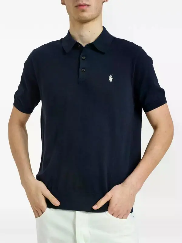 Polo Ralph Lauren Buttoned Short-sleeve Polo Shirt - Blue